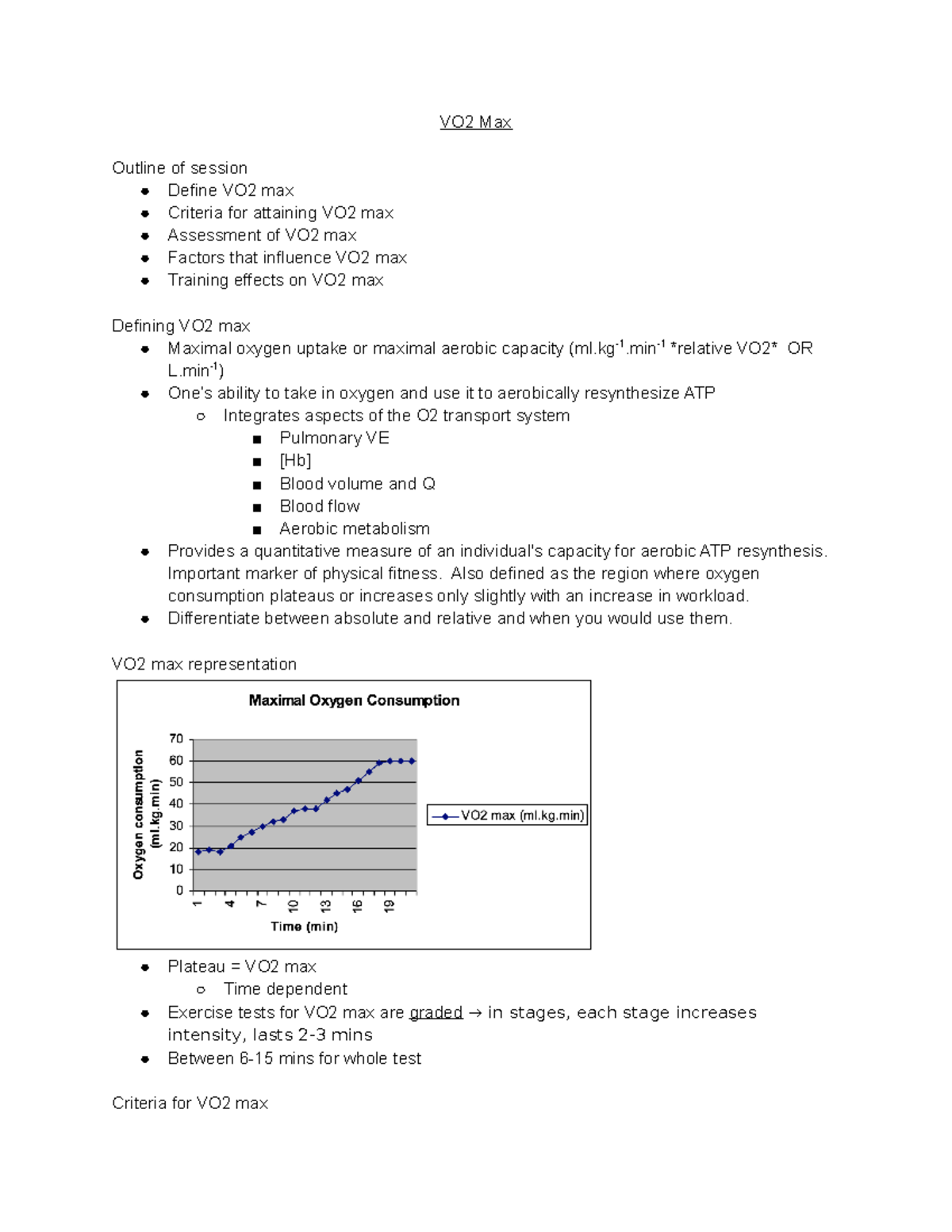 Exercise Physiology: Understanding VO2 Max in Depth - Studocu
