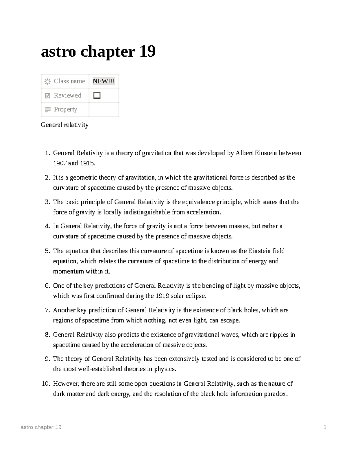 Astro chapter 19 - astro chapter 19 Class name NEW!!! Reviewed Property ...