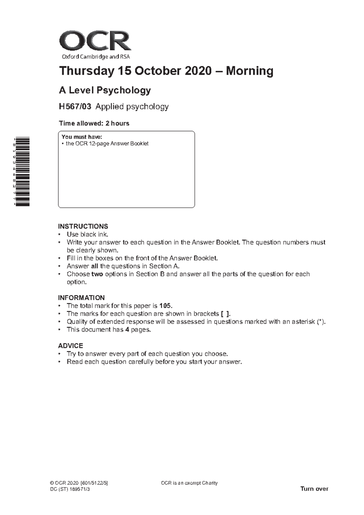 2020 applied - Past paper - OCR is an exempt Charity Oxford Cambridge ...