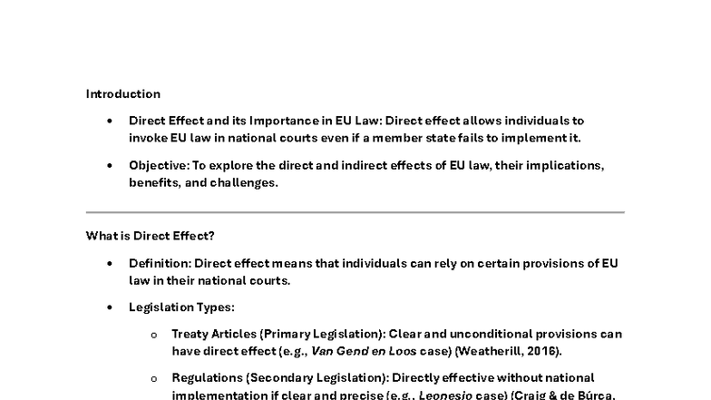 Direct Effect in EU Law: An In-Depth Analysis of Its Importance and ...