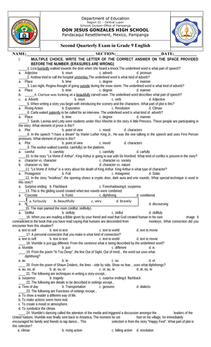 Eng10 Q4 Mod-4 - Female - 10 English Quarter 4 – Module 4 : Observing ...
