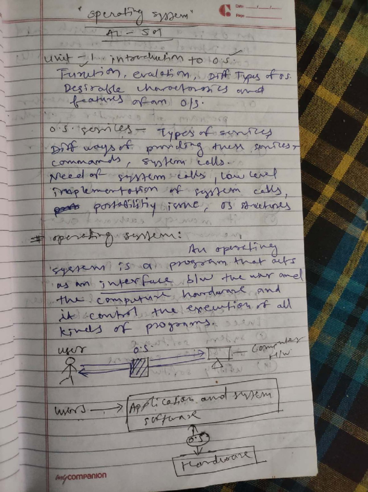 Operating System Concepts - AL 501 Unit 0.5 Overview and Functions ...