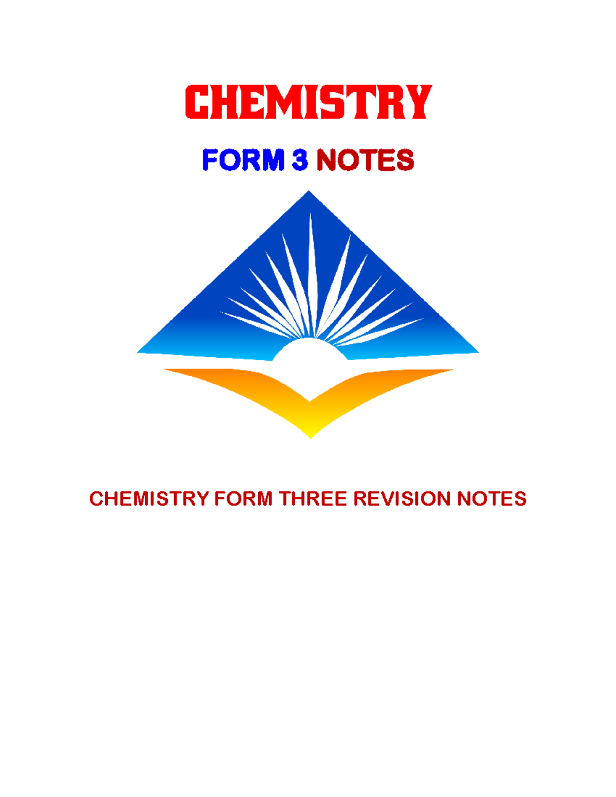 FORM 3 Organic Chemistry Notes: Hydrocarbons and Their Properties - Studocu