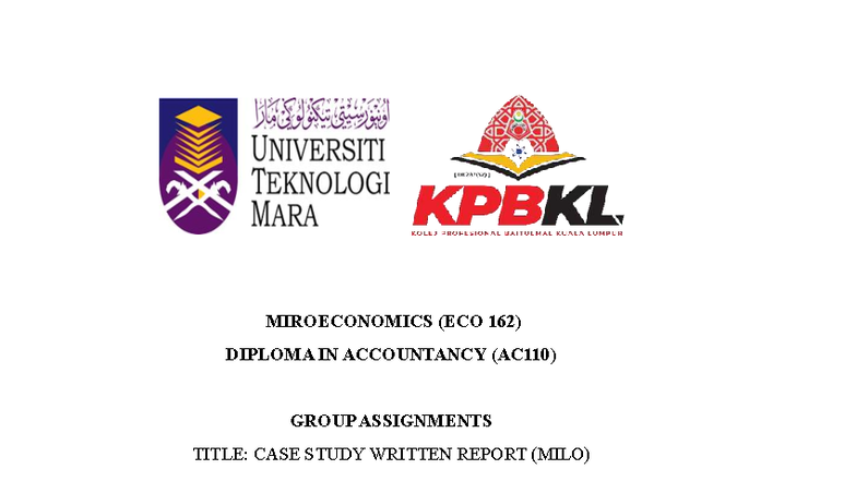 Assignment ECO - MIROECONOMICS (ECO 162) DIPLOMA IN ACCOUNTANCY (AC110 ...