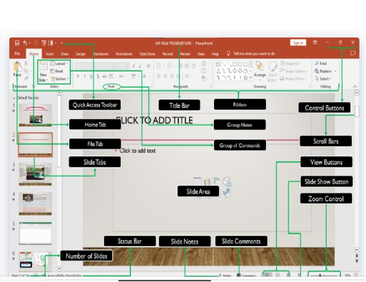 Application activity 2 - MY NEW PRESENTATION PowerPoint Sign in X File Home Insert Draw Design ...