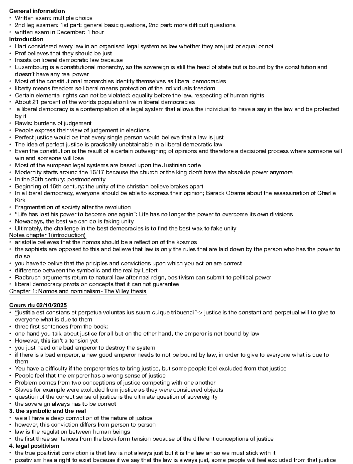 Historical Introduction to Liberal Democratic Law: Exam Notes - Studocu