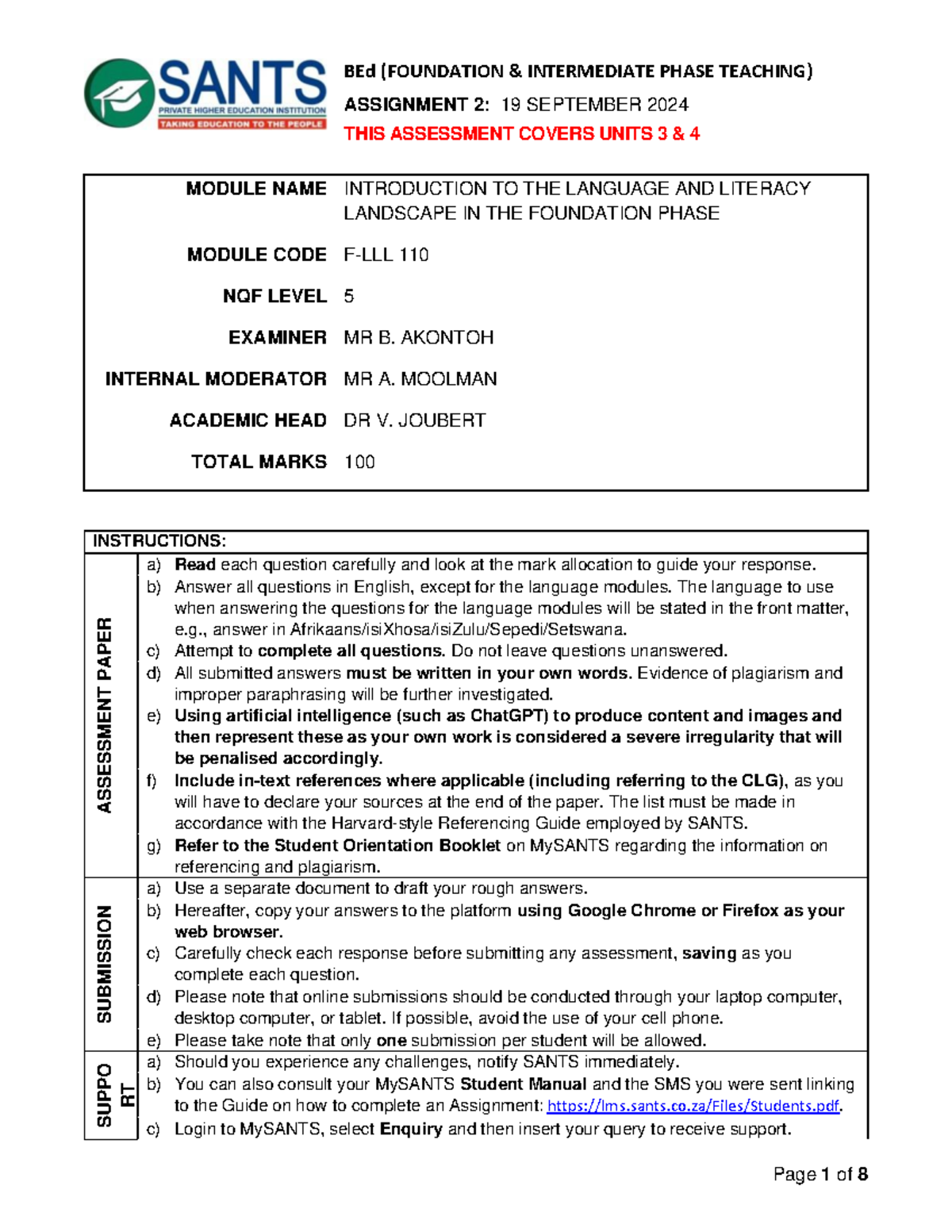 Introduction to language - BEd (FOUNDATION & INTERMEDIATE PHASE ...