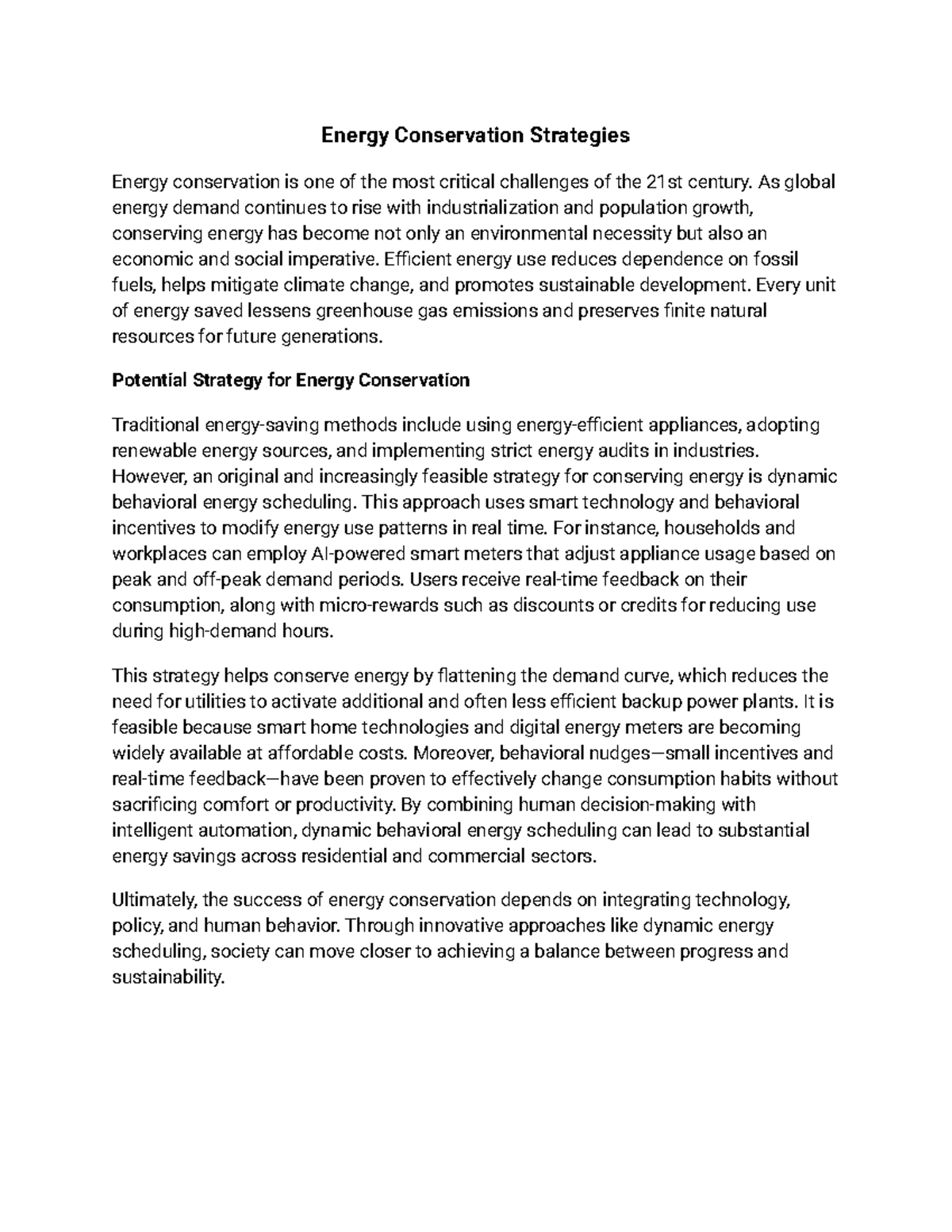 Energy Conservation Strategies: Assignment 1 Bioenergy - Studocu