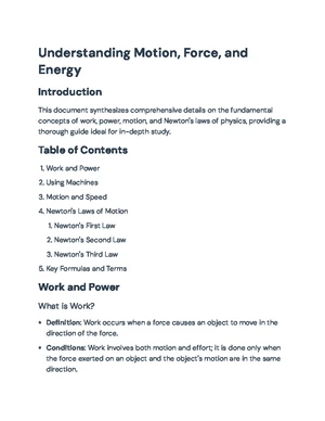 Forces and Motion - Study Notes & Assignments - Studocu