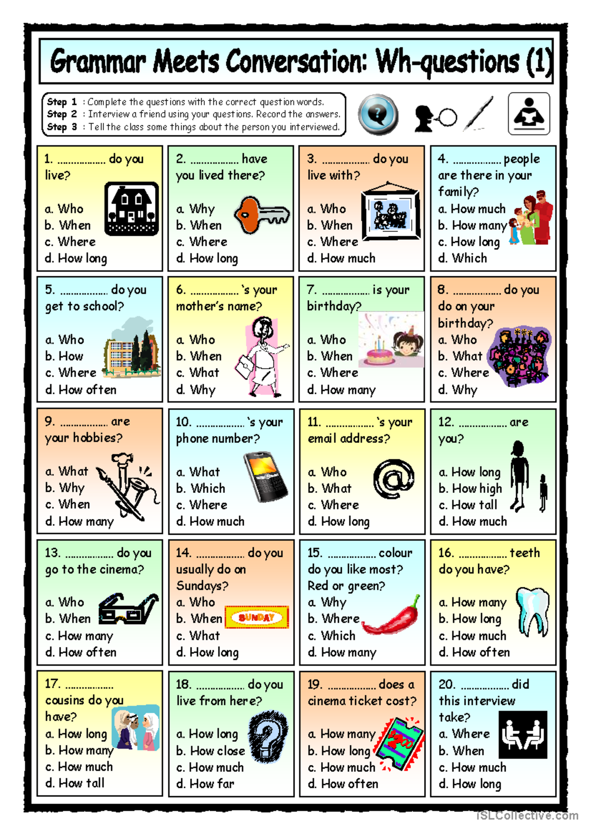 Grammar Meets Conversation: Wh-Questions for Getting to Know You (1 ...