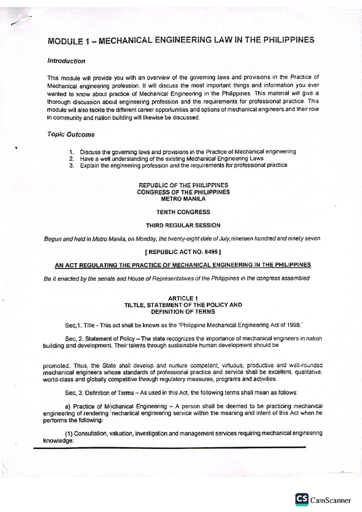 ME-LAWS: Overview of Mechanical Engineering Laws in the Philippines ...