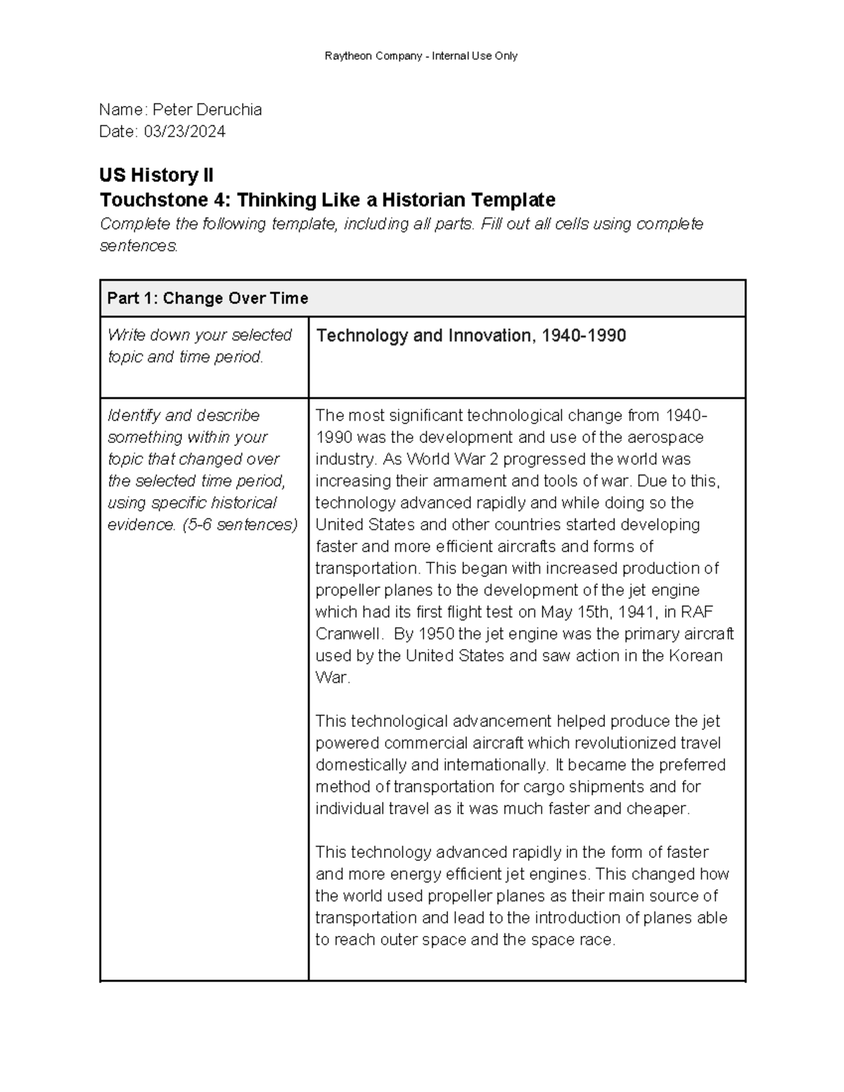 US History II Touchstone 4 - Peter Deruchia - Name: Peter Deruchia Date ...