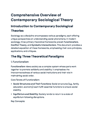 Classical Sociological Theories: Insights from Founding Sociologists ...