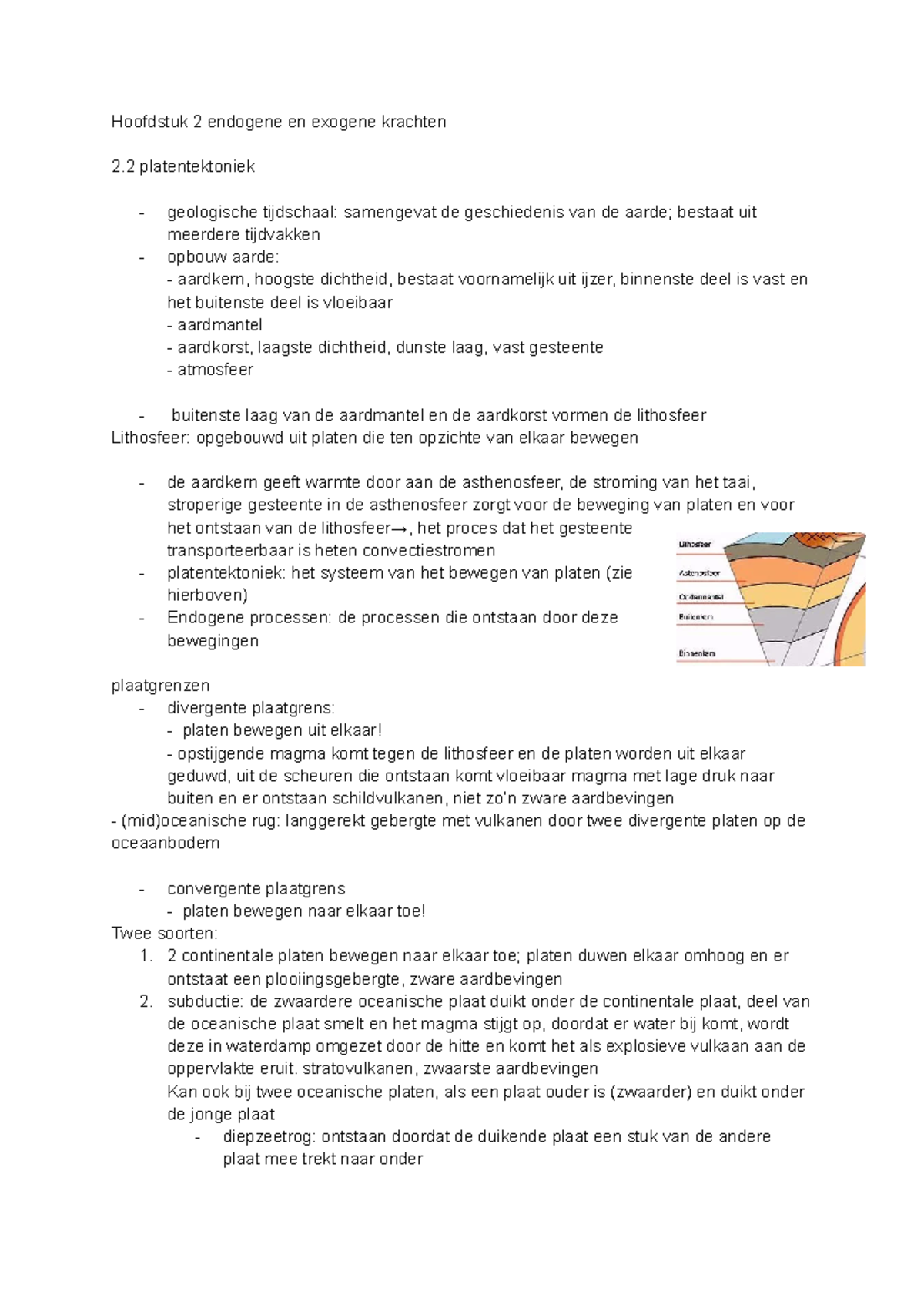 Aardrijkskunde Hoofdstuk 2: Endogene en Exogene Krachten Uitleg ...