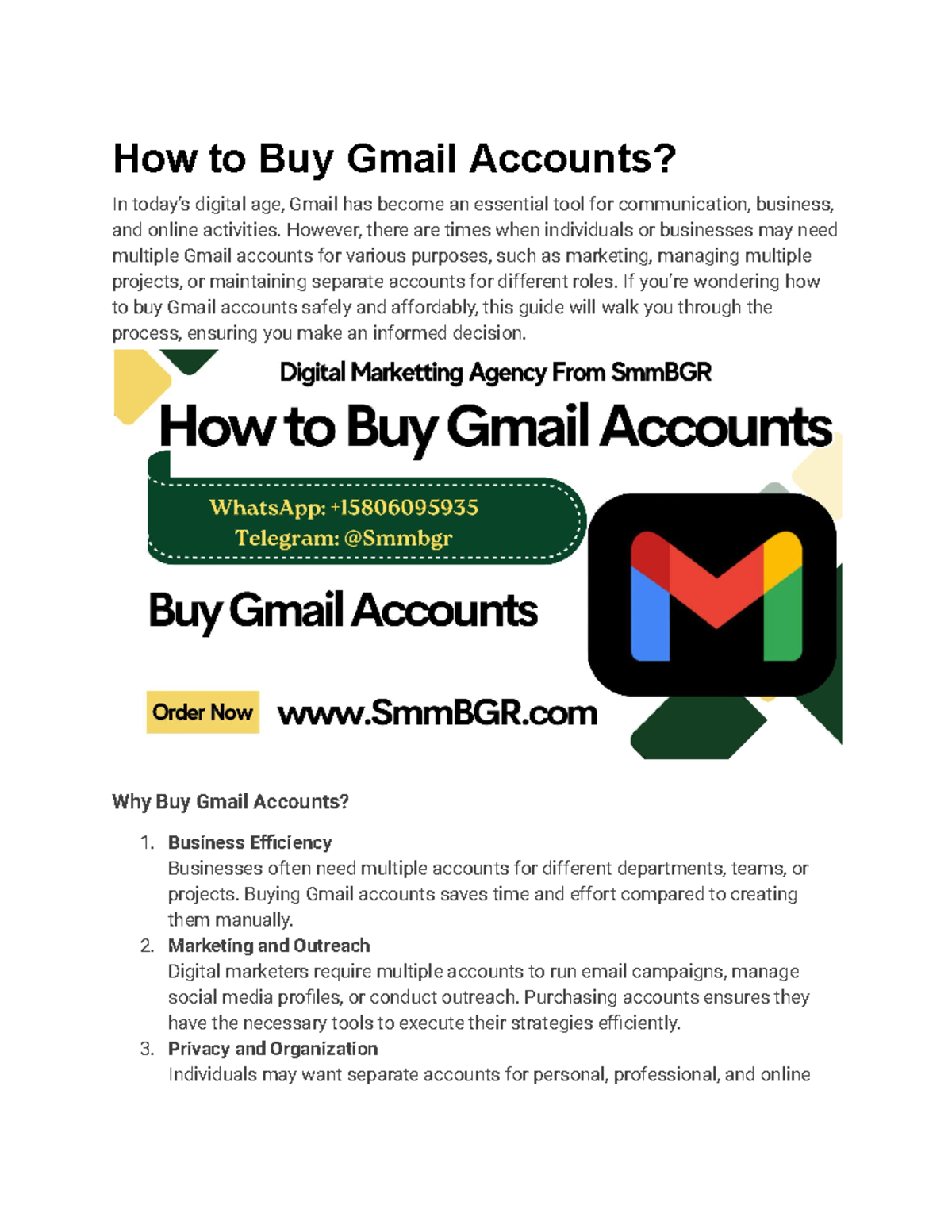 How to Buy Gmail Accounts - However, there are times when individuals ...