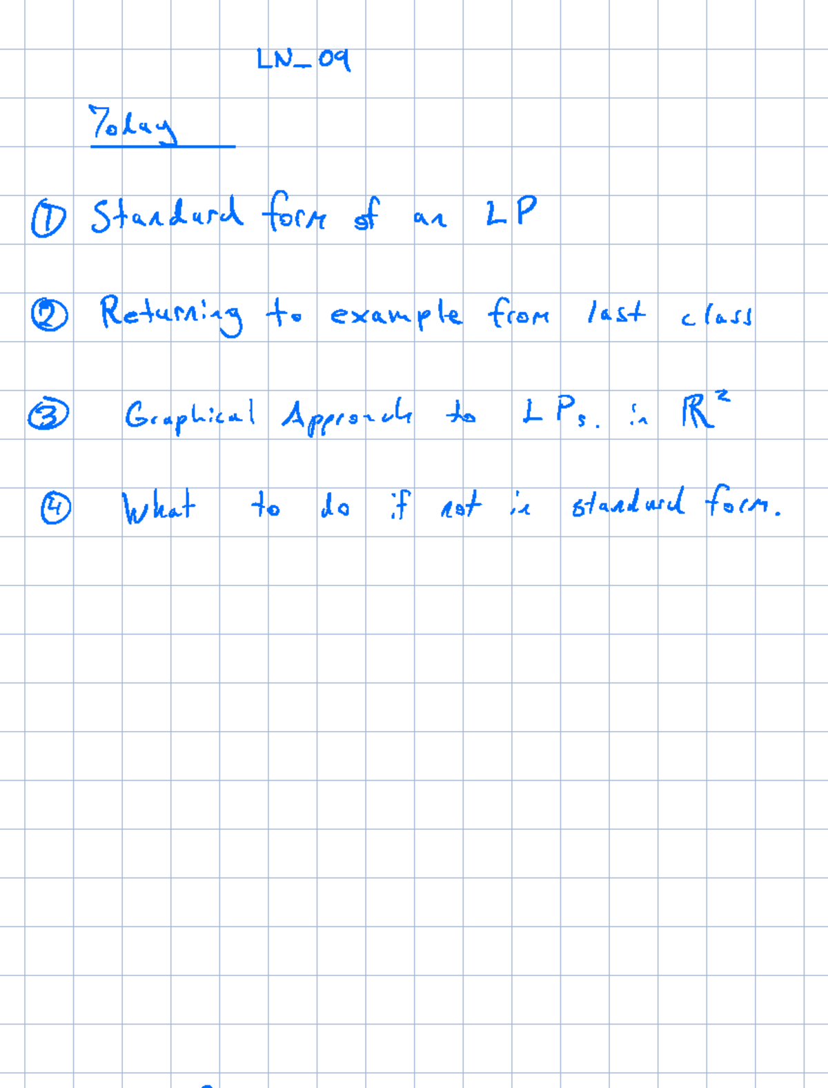 LN 09: Standard Form of Linear Programming and Graphical Approach - Studocu