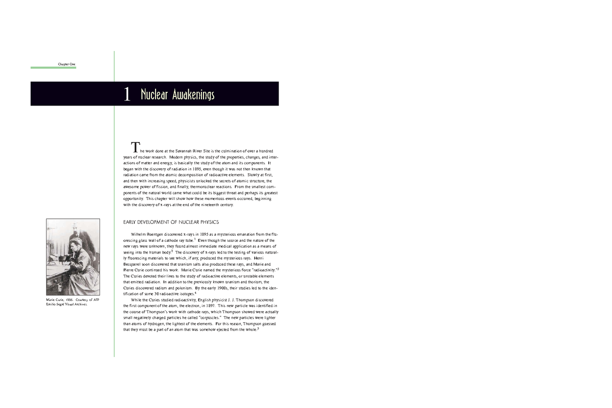 An Atomic History: Key Developments in Nuclear Physics (Chapter 1) - Studocu