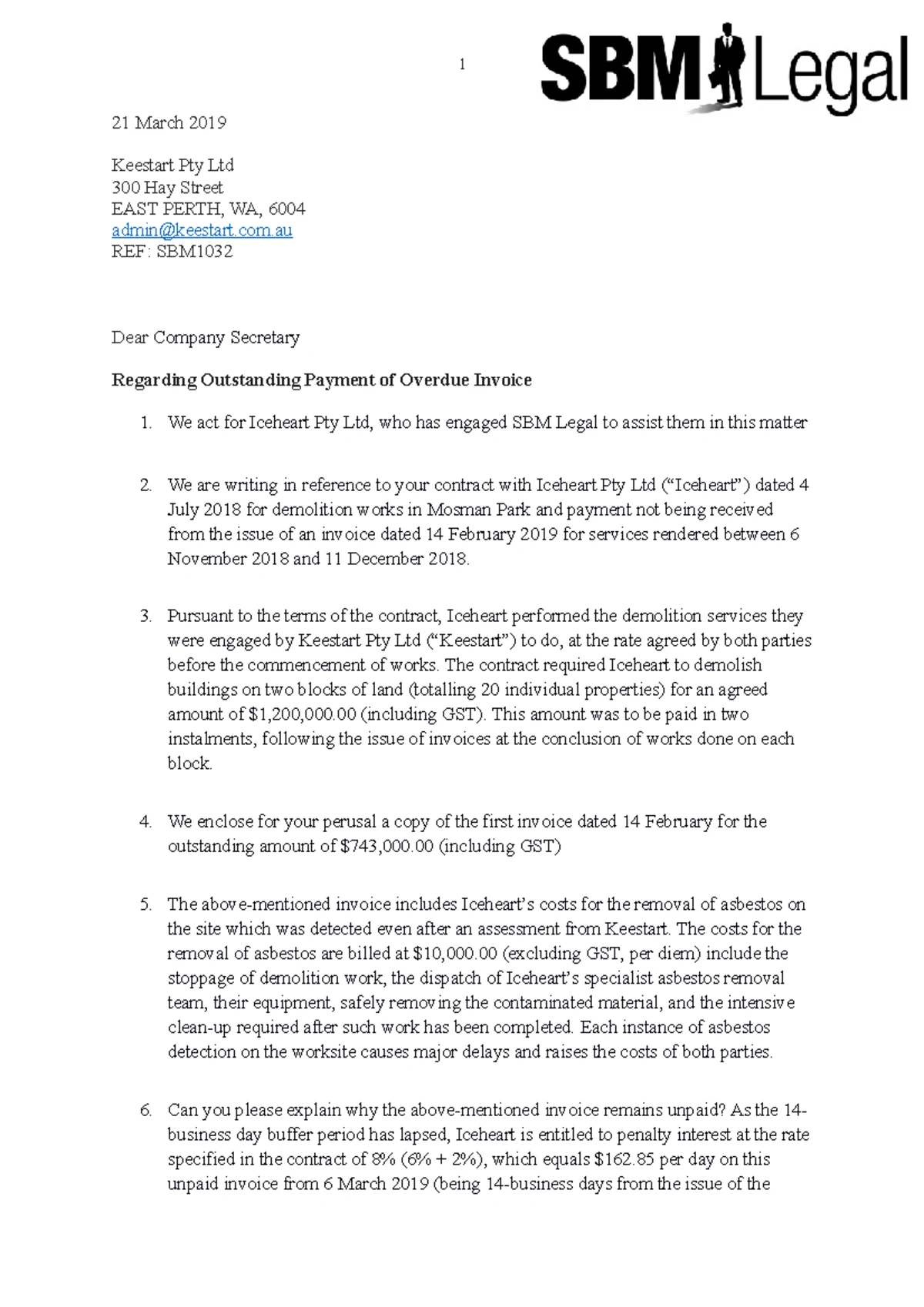 Statement of Claim- sample Claim Form and Particulars of Claim - Civil ...