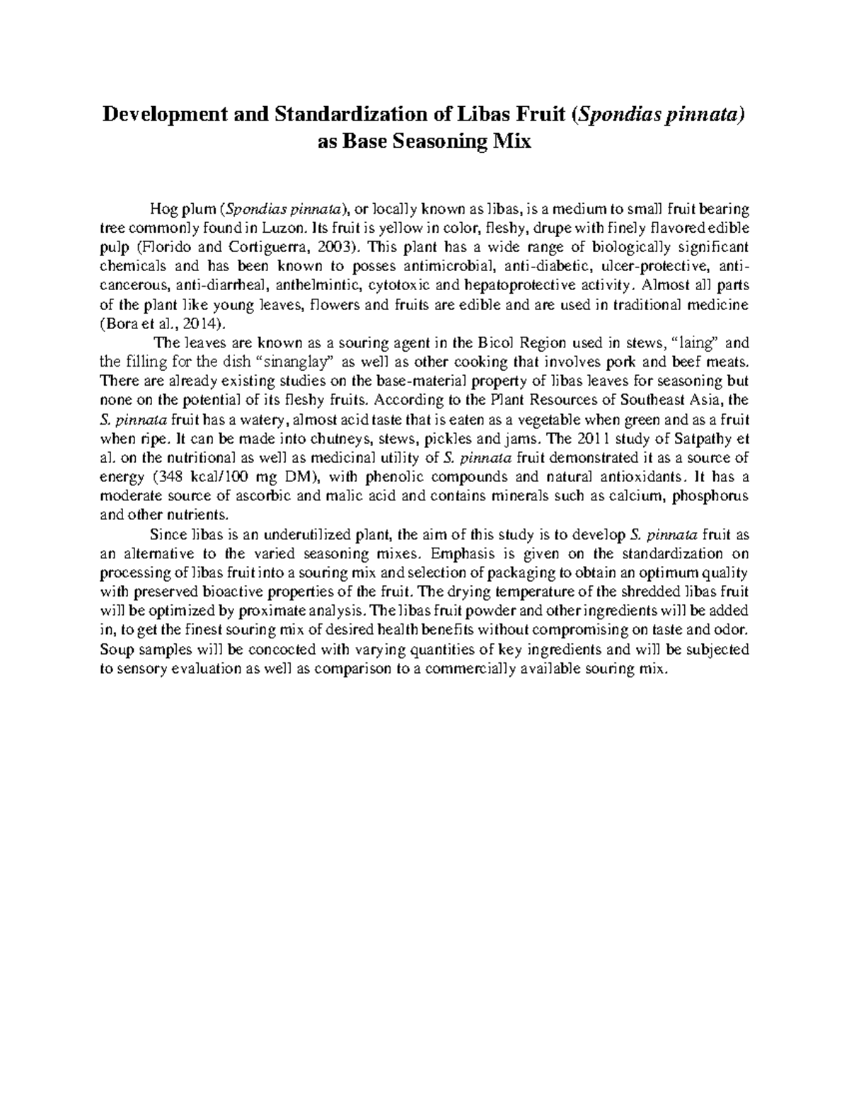 Libas Study - Lecture notes 1 - Development and Standardization of ...