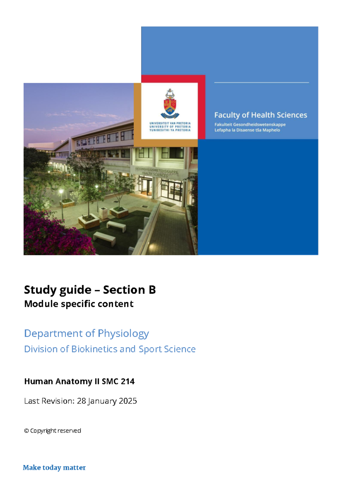 SMC 214 Study Guide: Human Anatomy II - Module Specific Content 2025 ...