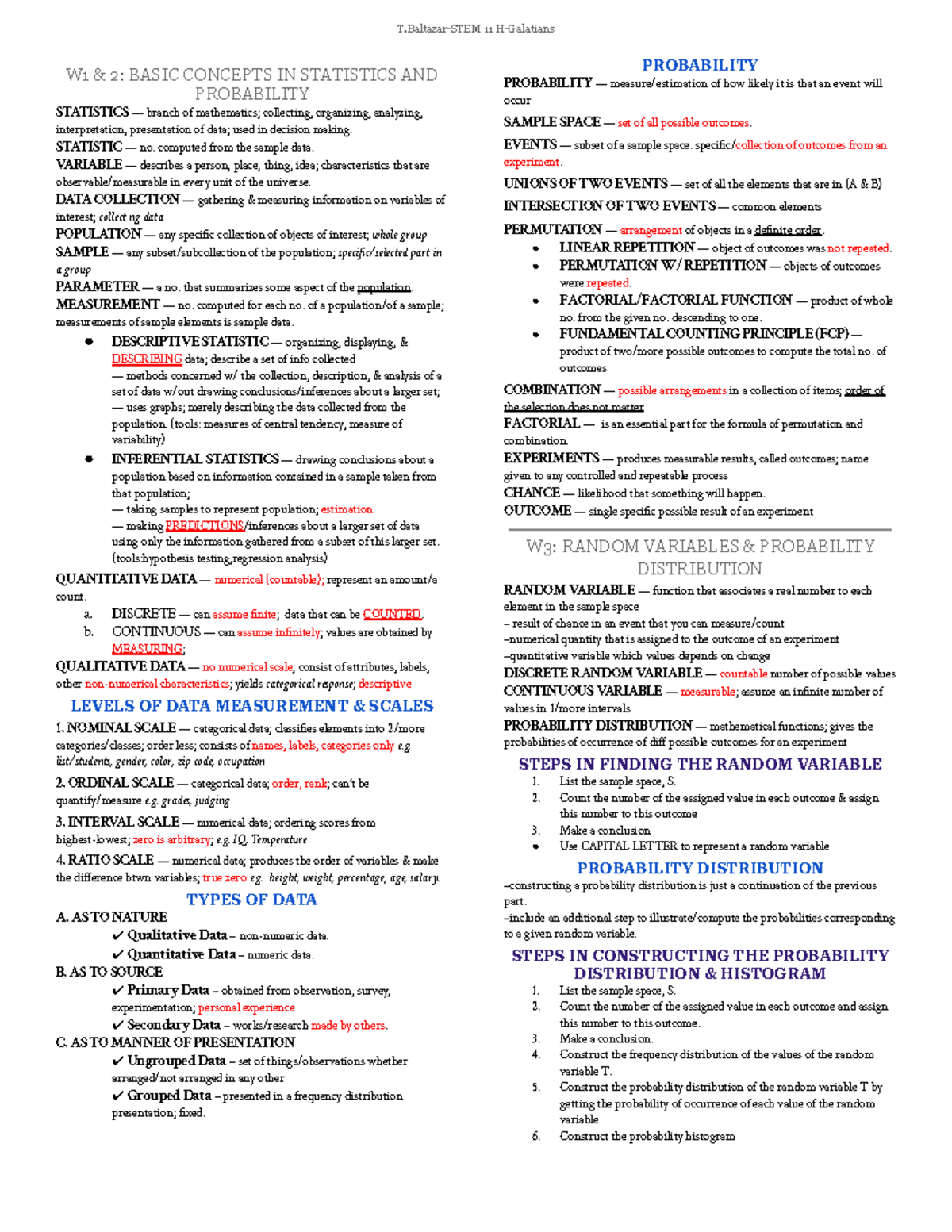 Q3 Stat Prob - Comprehensive Reviewer for Statistics and Probability ...