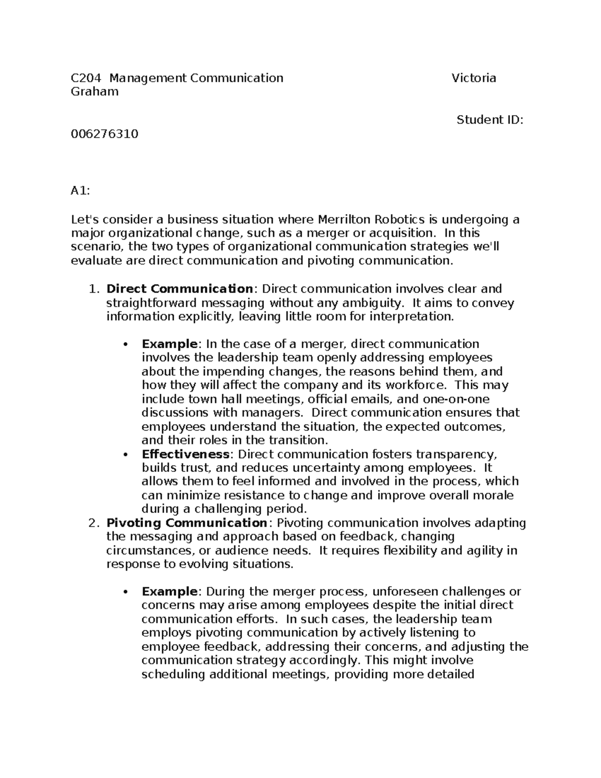 C204 task 2 - report for c207 task 2 - C204 Management Communication ...