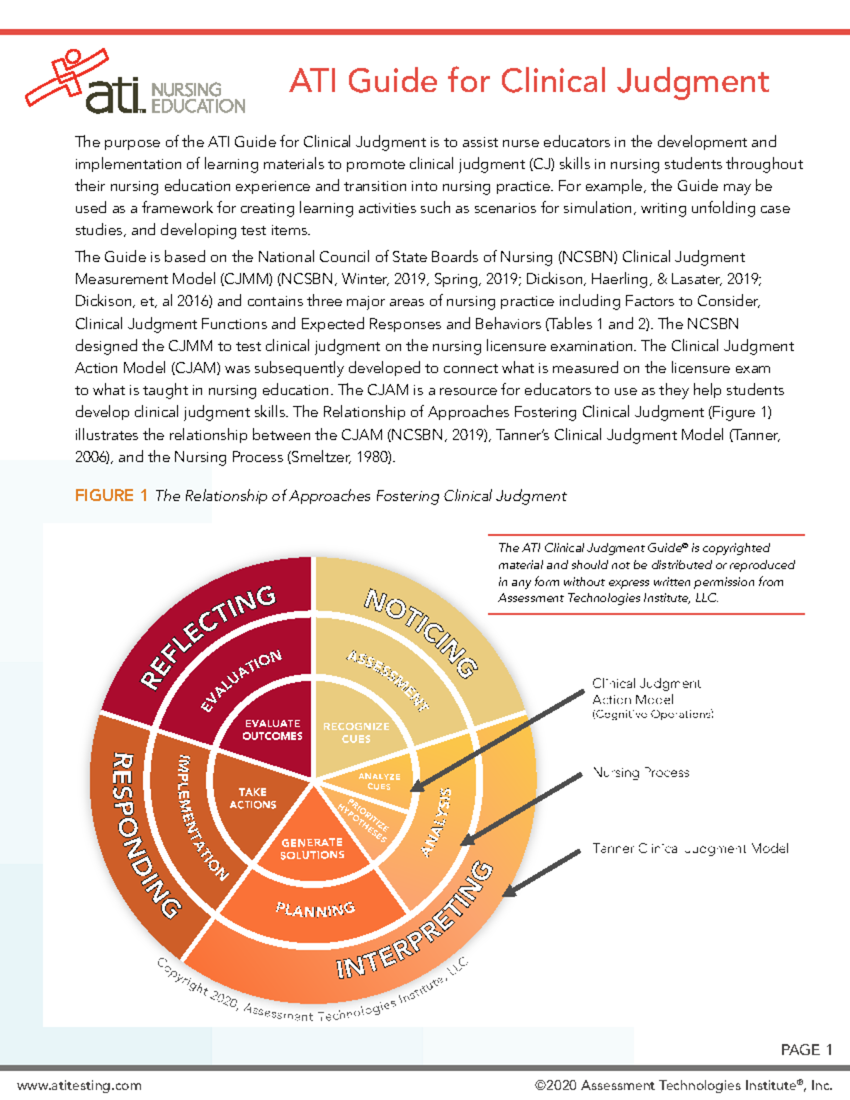 ATI Clinical Judgment Guide for Nursing Education and Practice - Studocu