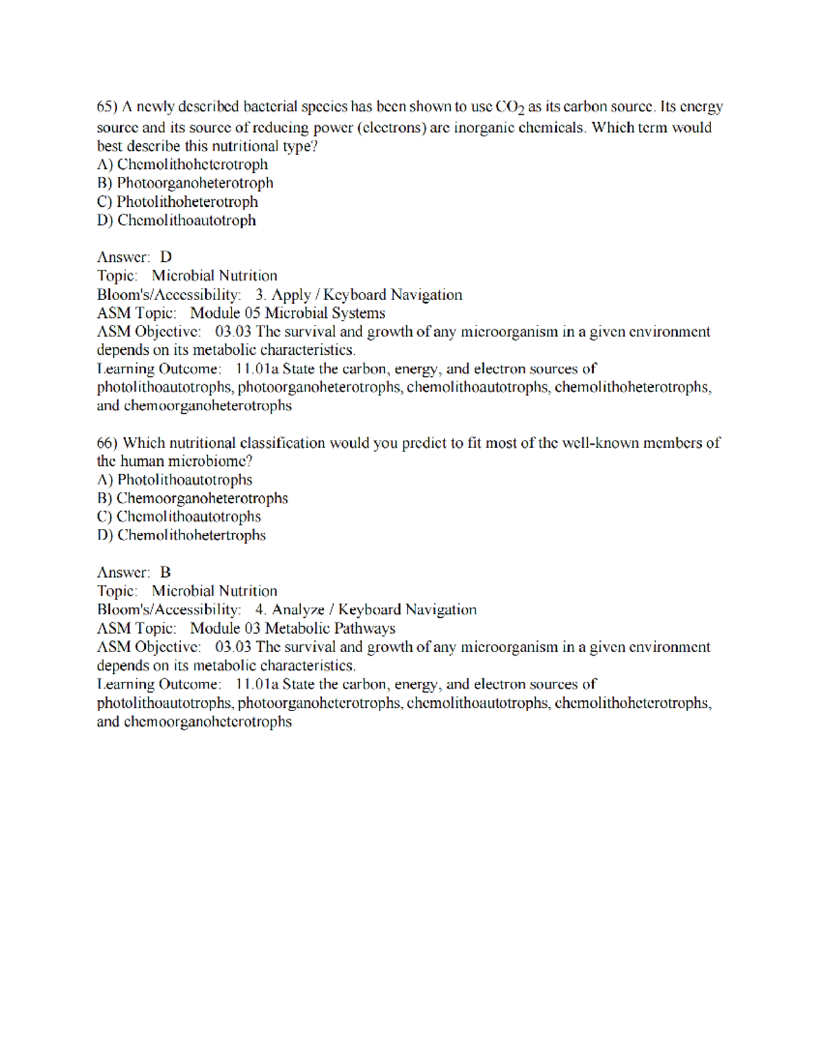 Microbial Nutrition Quiz: Nutritional Types & Human Microbiome (ASM ...