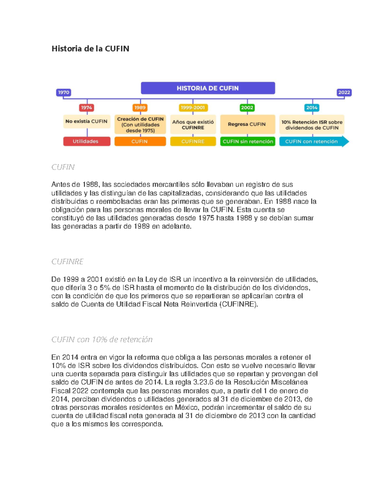 Historia y Ejemplo de CUFIN, CUFINRE y UFIN en México - Studocu