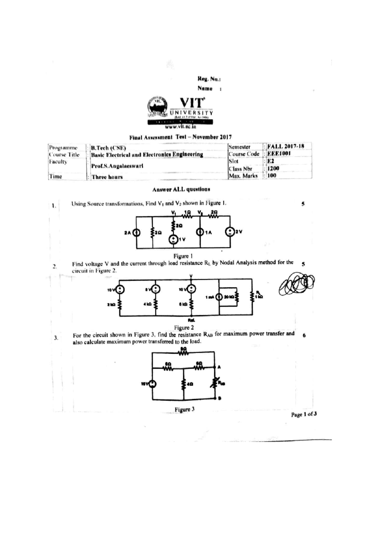 EEE Cat2 - CAT FAT - Basic Electrical and Electronics Engineering - Studocu