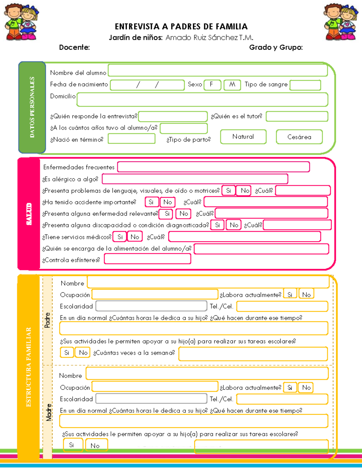 Entrevista a Padres de Familia - Jardín de Niños 2024 - Studocu