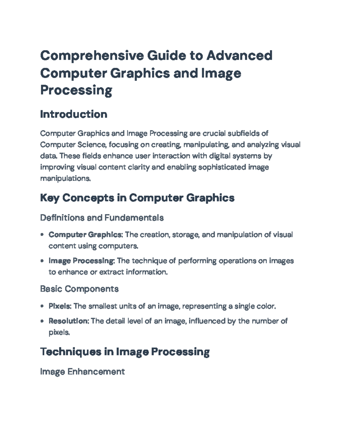 Comprehensive Guide to Advanced Computer Graphics & Image Processing - Comprehensive Guide to ...
