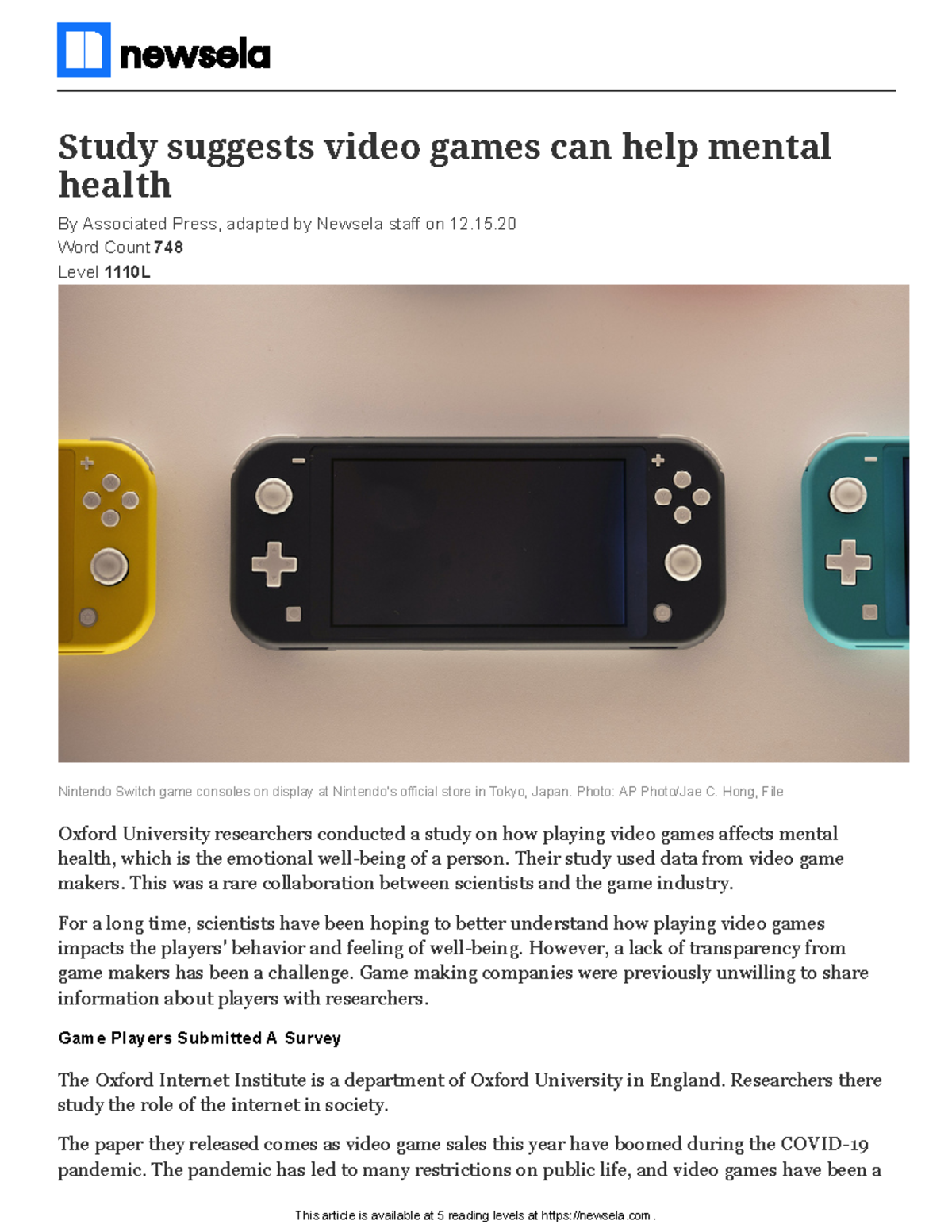 Video Games & Mental Health: Insights from Oxford Study - Studocu