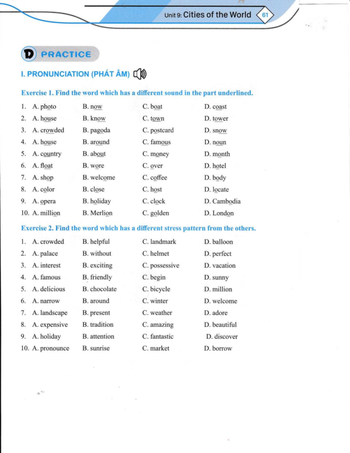 English 6 - Volume 2: Pronunciation and Vocabulary Exercises - Studocu