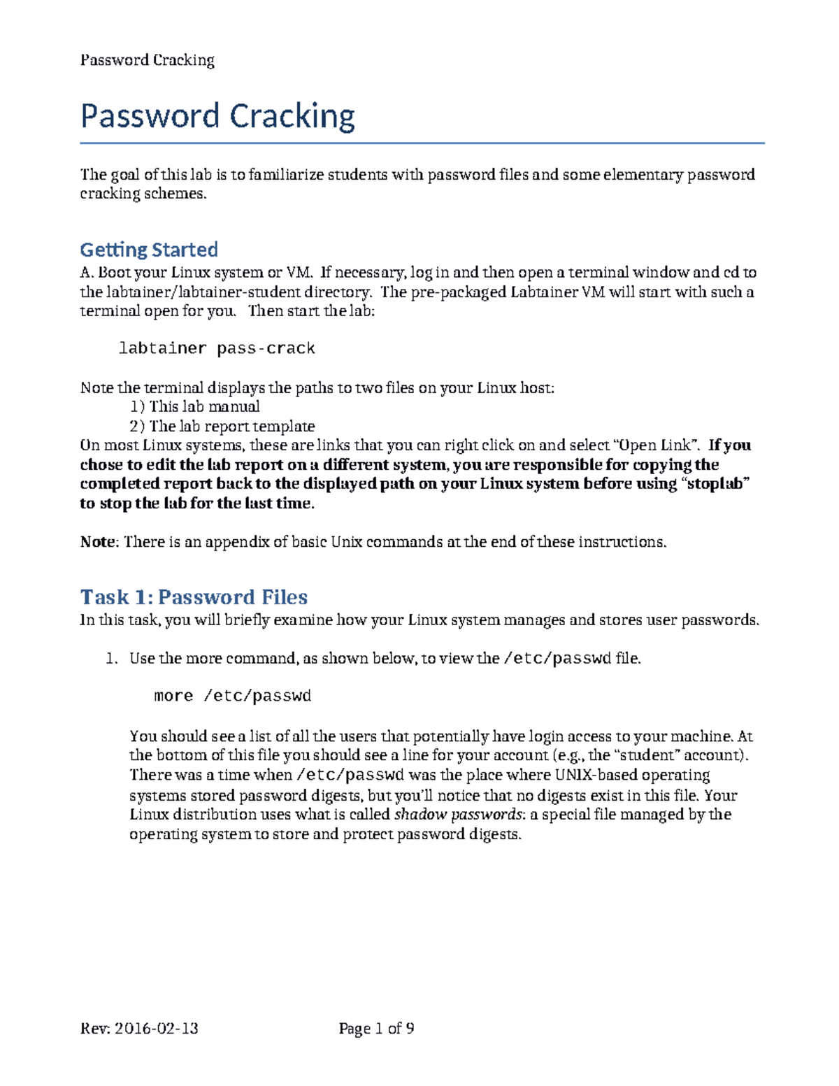 Password Cracking Lab - ITC 210 - Pass-crack Guide - Studocu