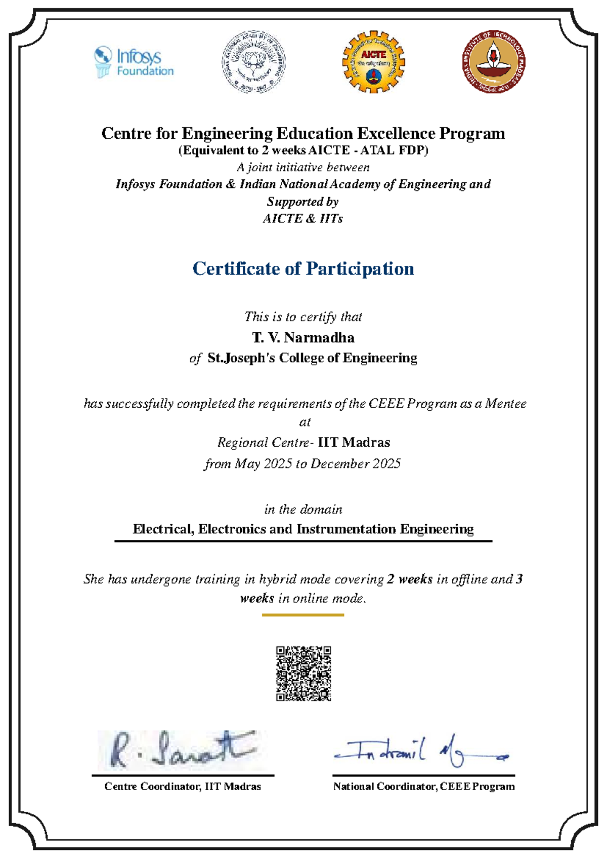 Certificatementee CEEE - Centre for Engineering Education Excellence ...
