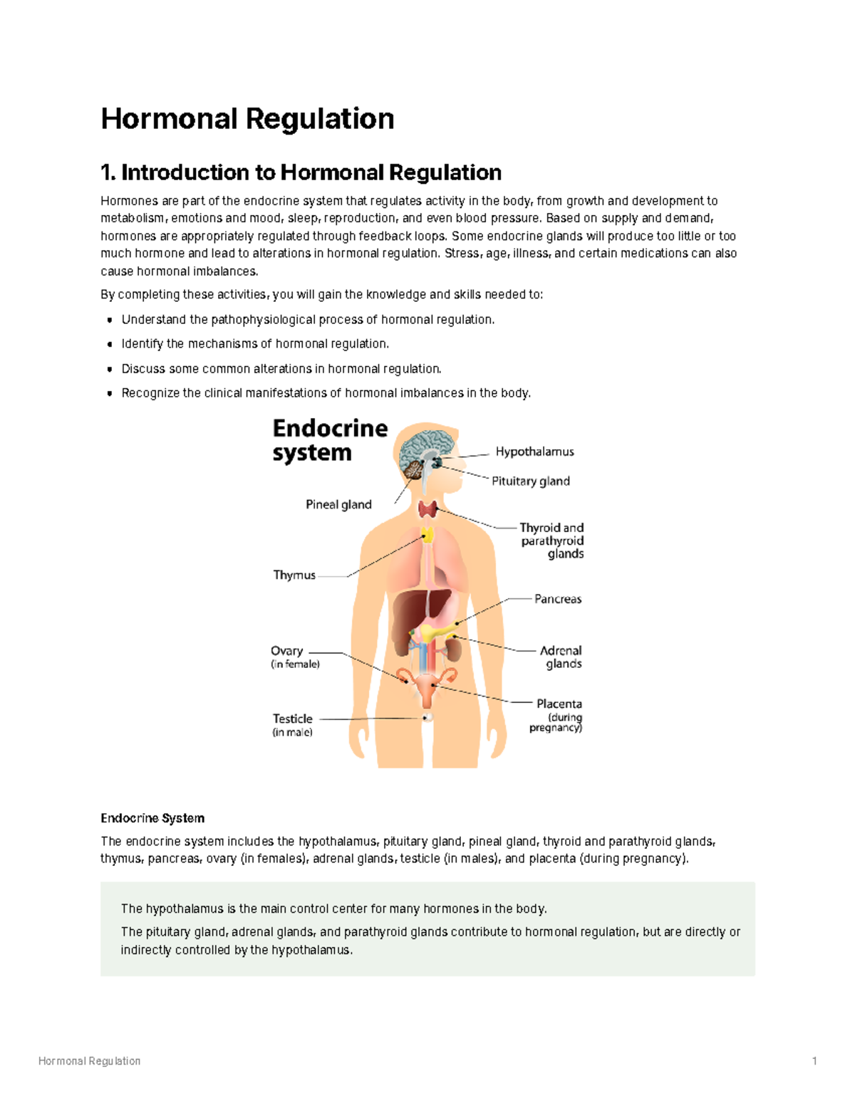 NR283 Hormonal Regulation: Understanding Mechanisms and Alterations - Studocu