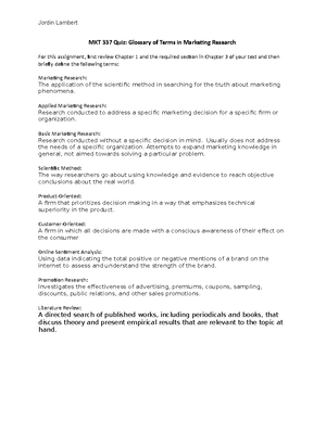 MKT 337 Module Two Short Paper - [Note: To complete this template, replace the bracketed text ...