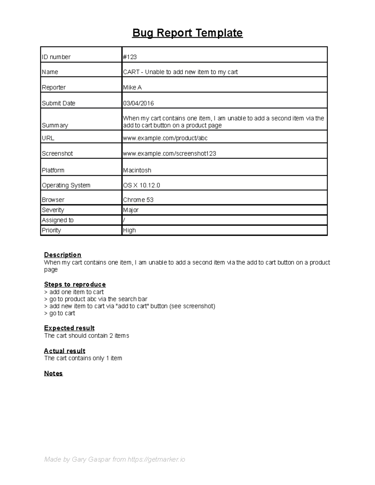 Bug Report Template - sfdgfm, - Bug Report Template ID number # Name ...