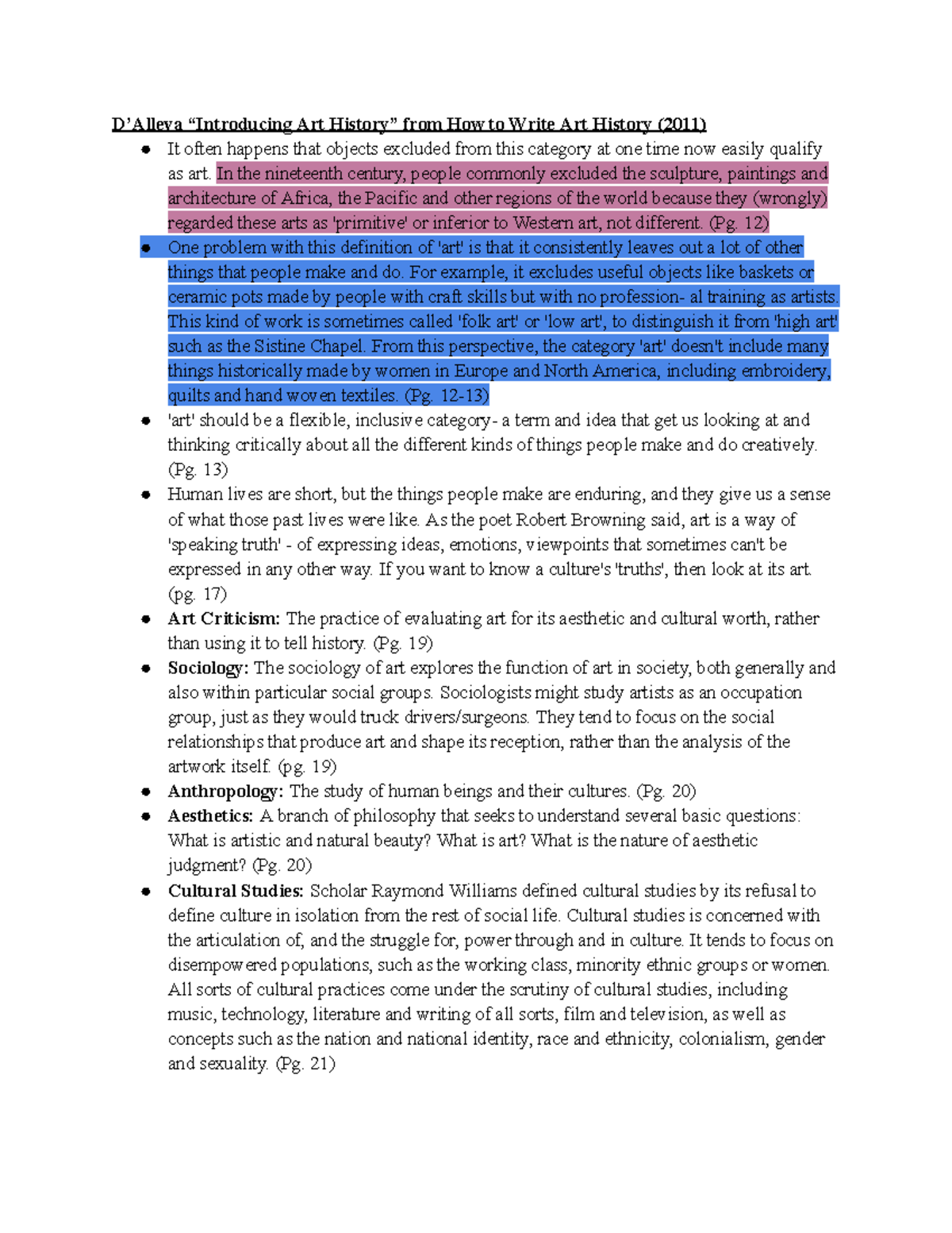 Week 1 Art Annotations: Power and Society in Visual Culture - Studocu