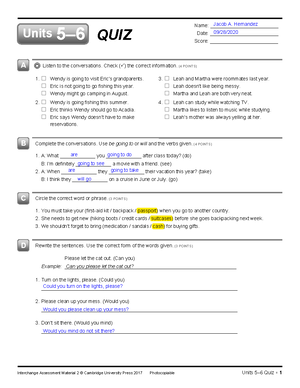 Interchange fifth edition intro workbook answer - Inglés I - Studocu
