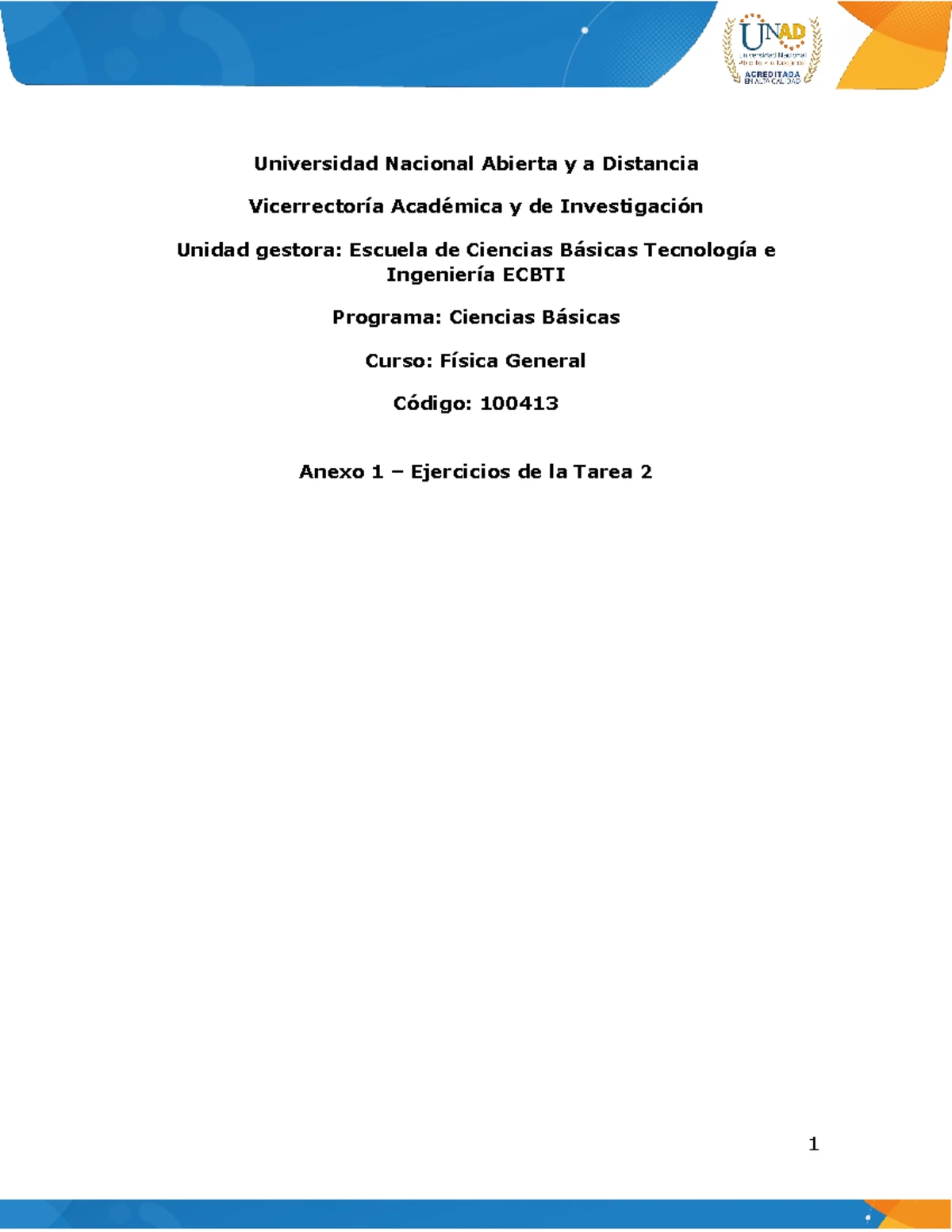 Ejercicios de la TAREA 3: Fuerzas y Movimiento - Física General ...