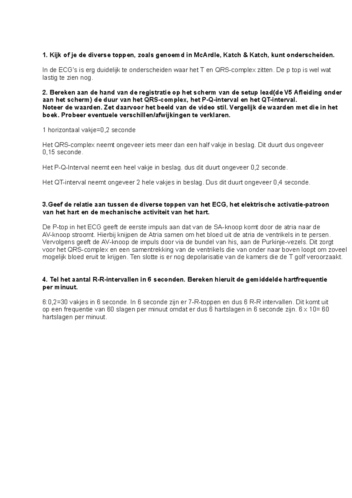 ECG Analyse en Hartfrequentie Berekeningen - IF Practicum 3 - Studeersnel