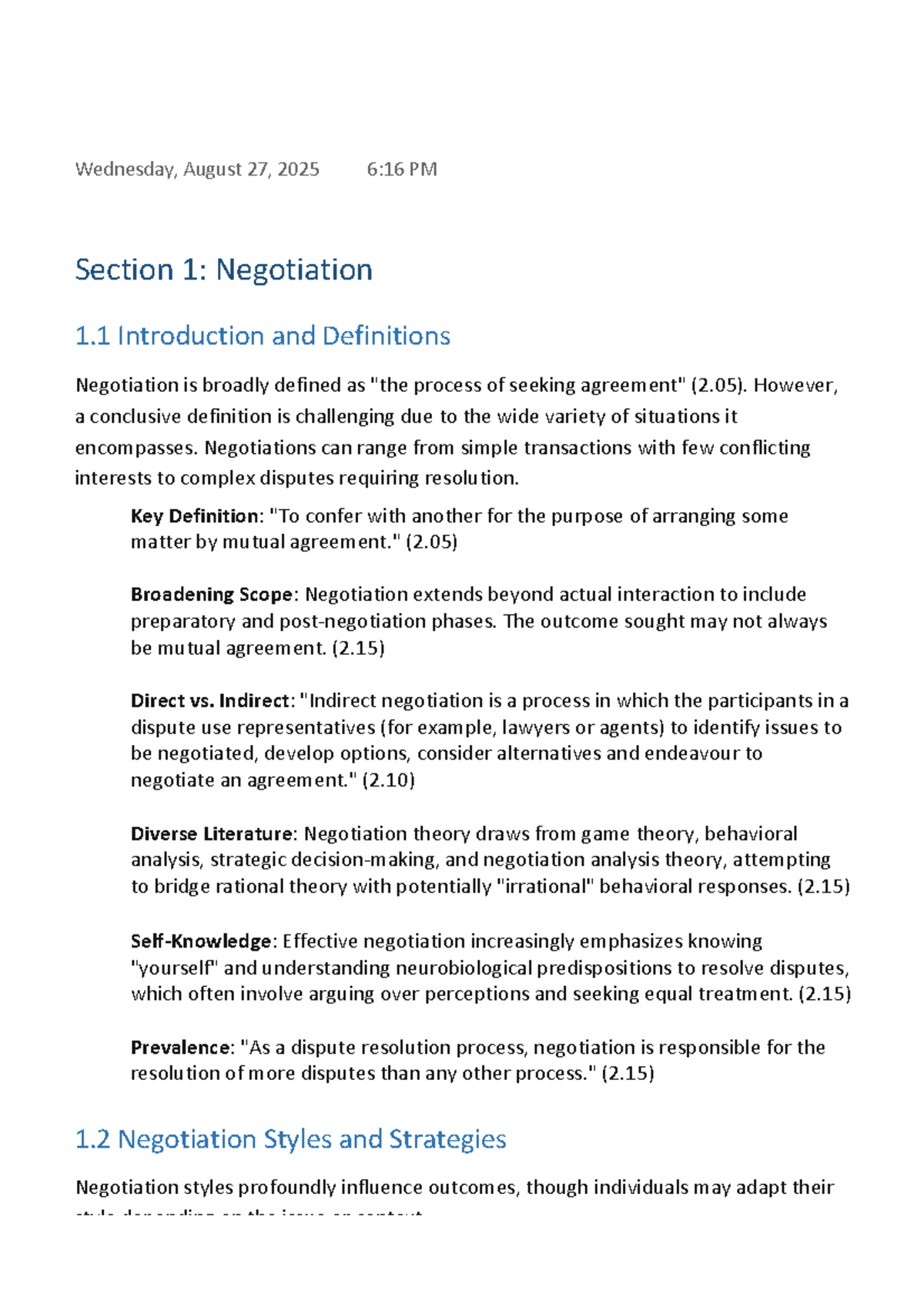 Negotiation & Mediation Overview: Key Concepts and Strategies - Studocu