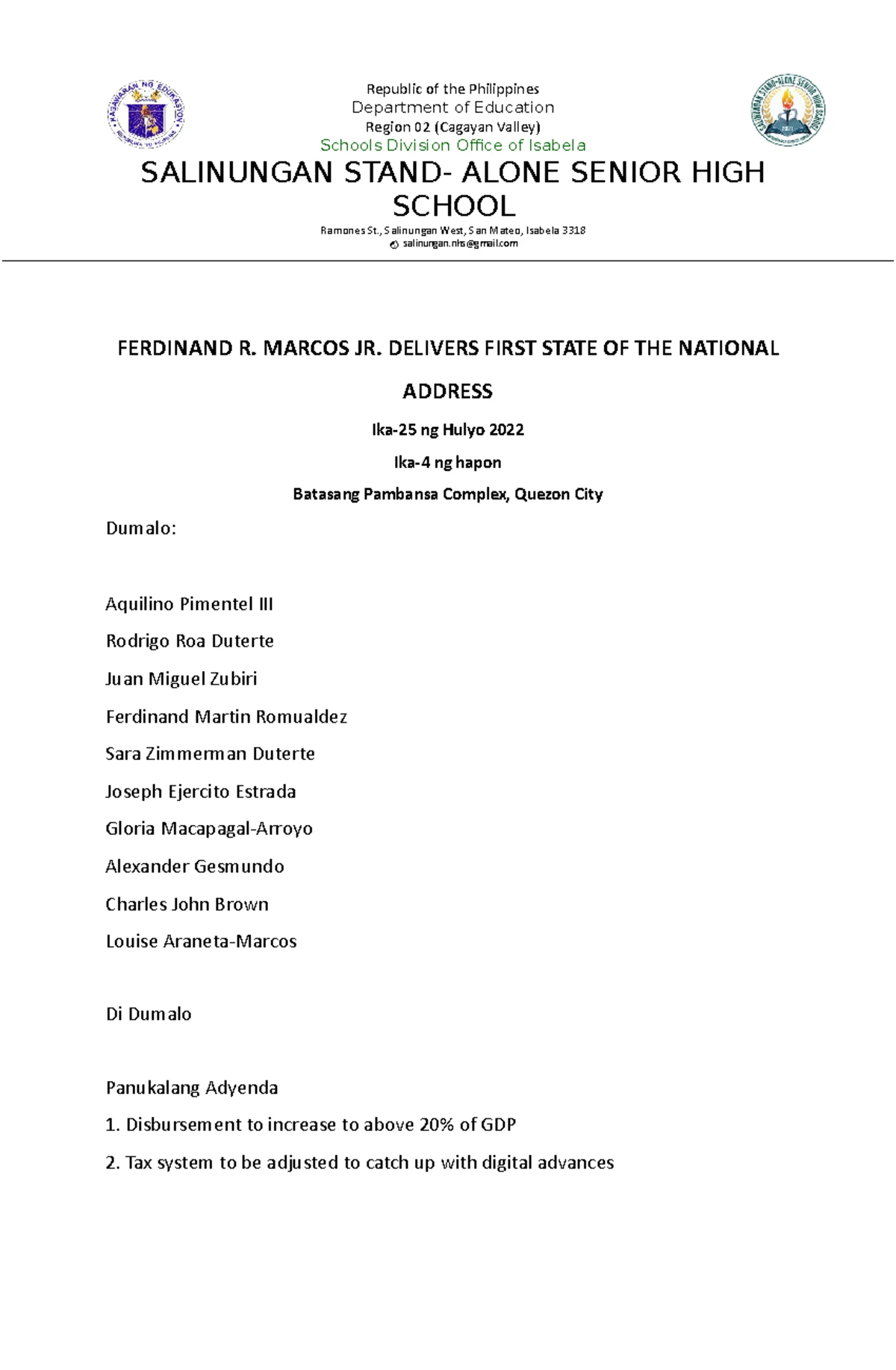 Phil-Iri Passages pre and post test - Grade 1 - Ang Daga Ang daga ay ...