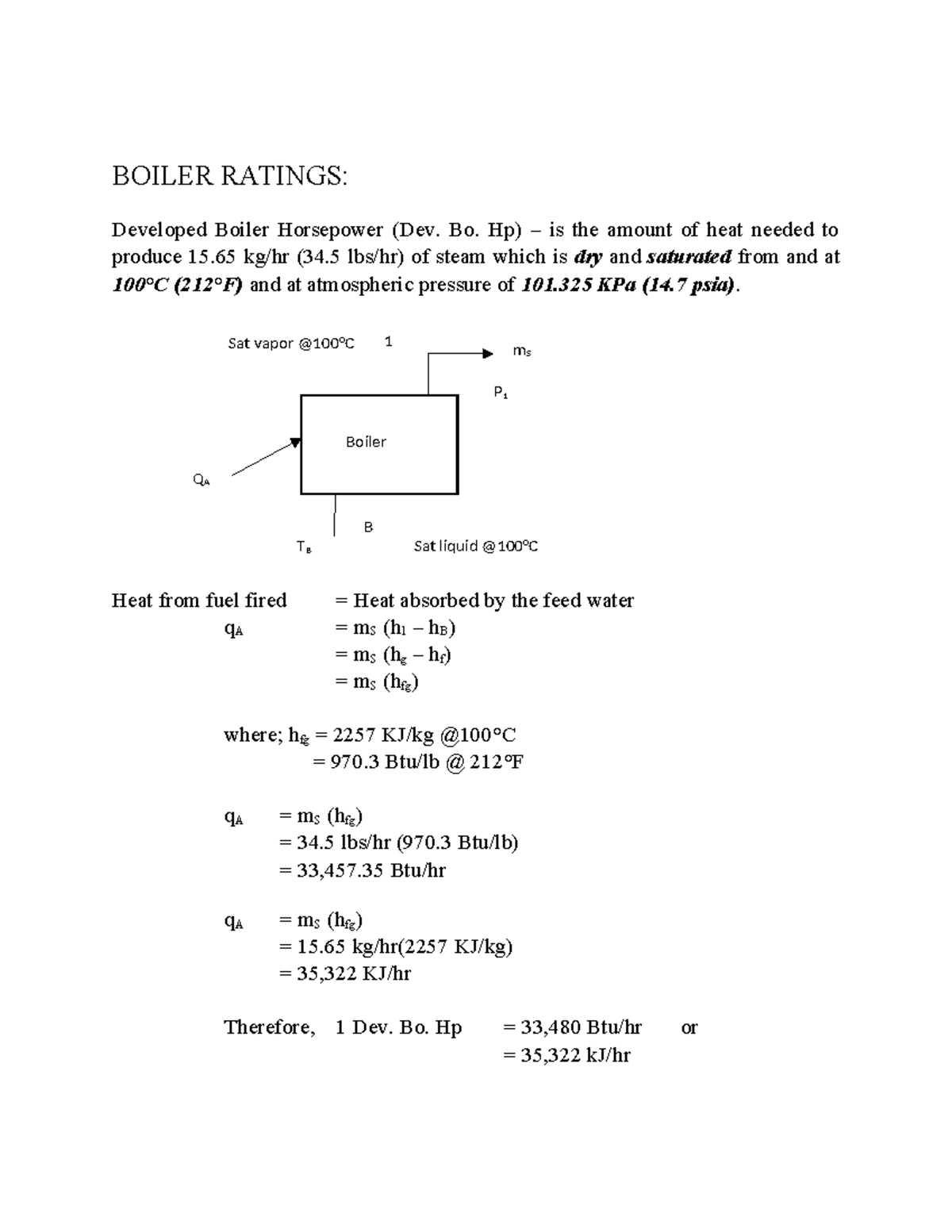 Boiler Ratings: Understanding Developed Boiler Horsepower (Dev. Bo. Hp ...