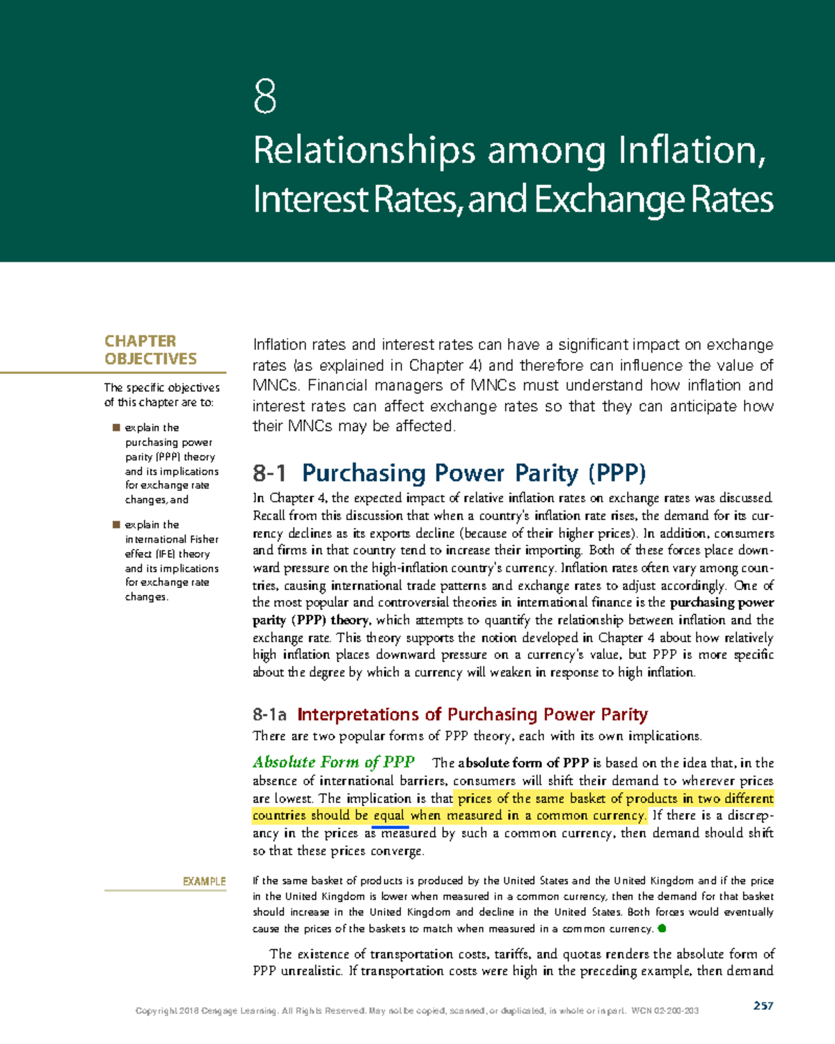 Chapter 8: Inflation, Interest Rates, and Exchange Rates - PPP & Fisher ...