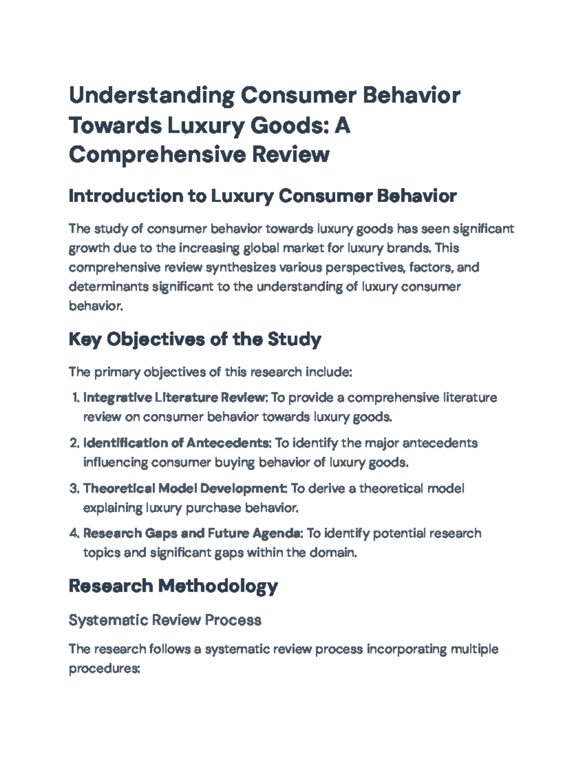 Understanding Consumer Behavior Towards Luxury Goods: A Systematic ...