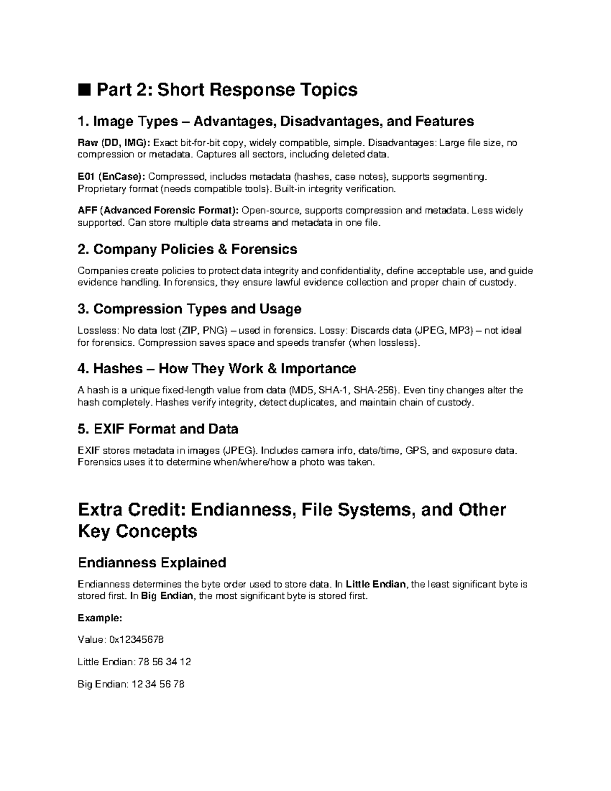 Digital Forensics: Image Types, Compression, and Hashing Techniques (DF ...