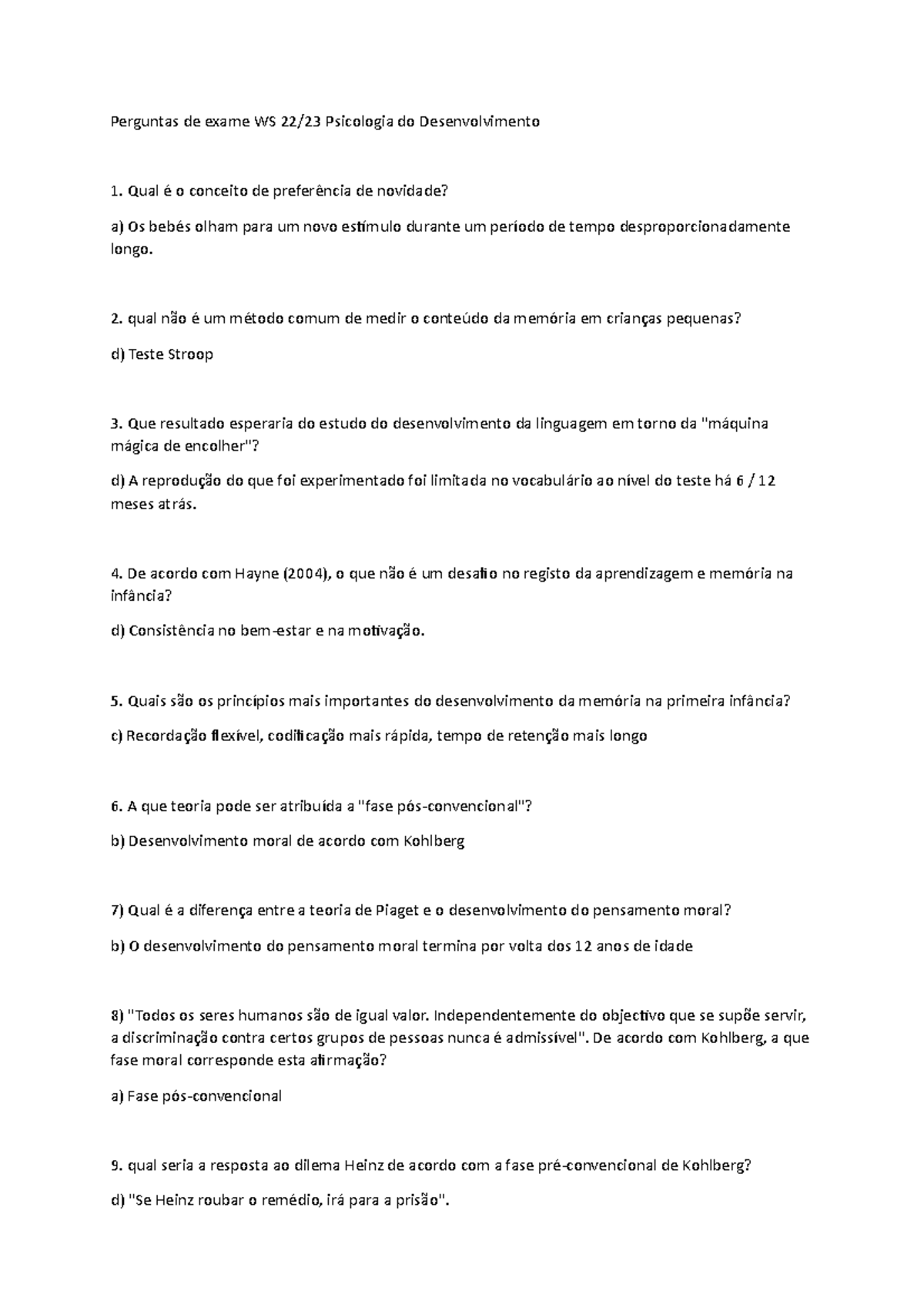 Klausur Epsy POR - Perguntas de exame WS 22/23 Psicologia do ...